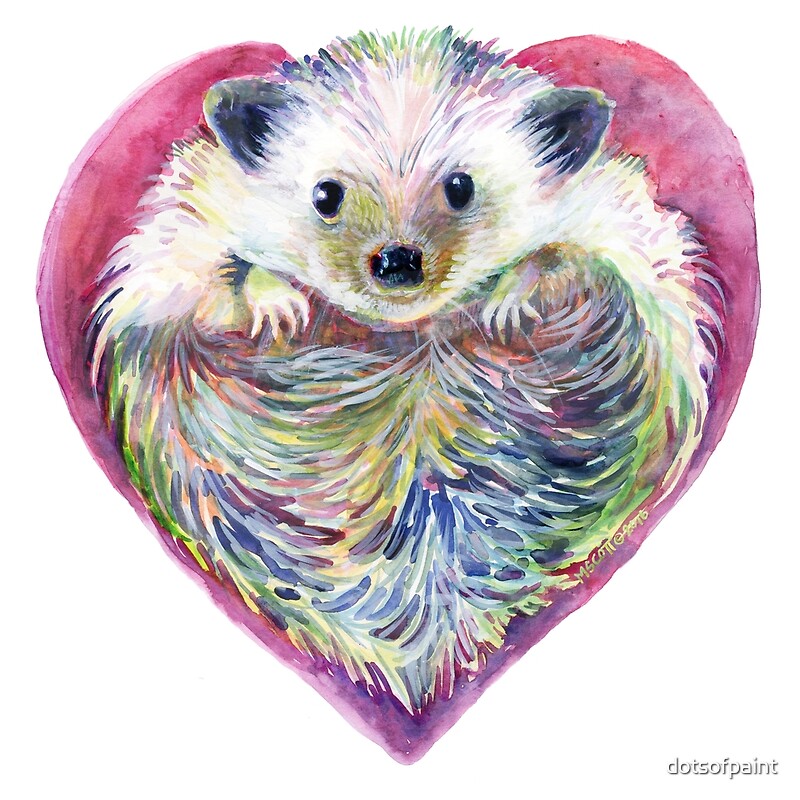 "HedgeHog Heart" by dotsofpaint | Redbubble
