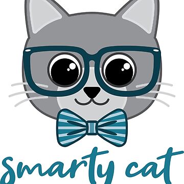 "Smarty Cat" Sticker for Sale by Amy VanMeter | Redbubble