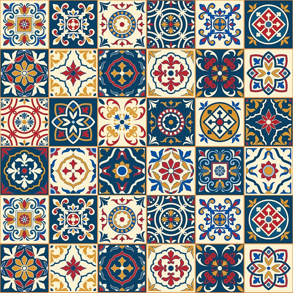 "Moroccan Tiles Pattern" by junkydotcom | Redbubble