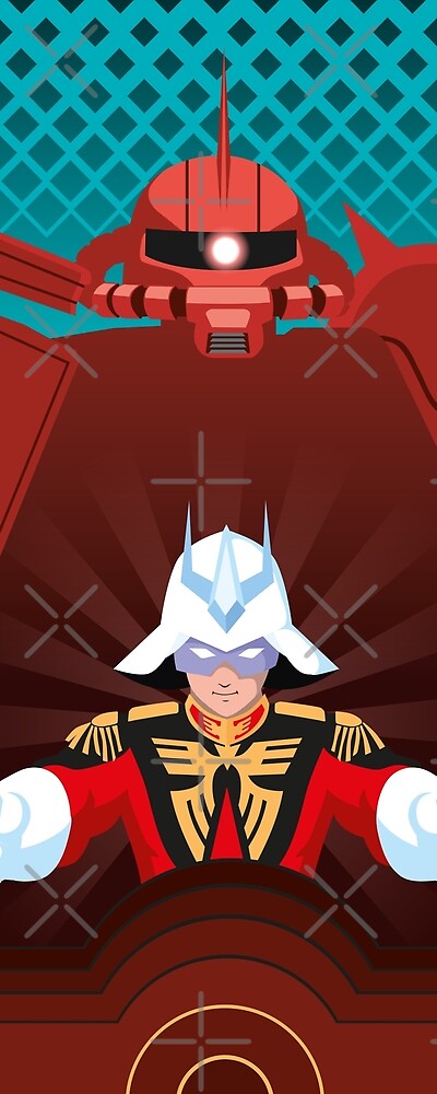 "Char Aznable - Scia - Zaku - Square" by yexart | Redbubble