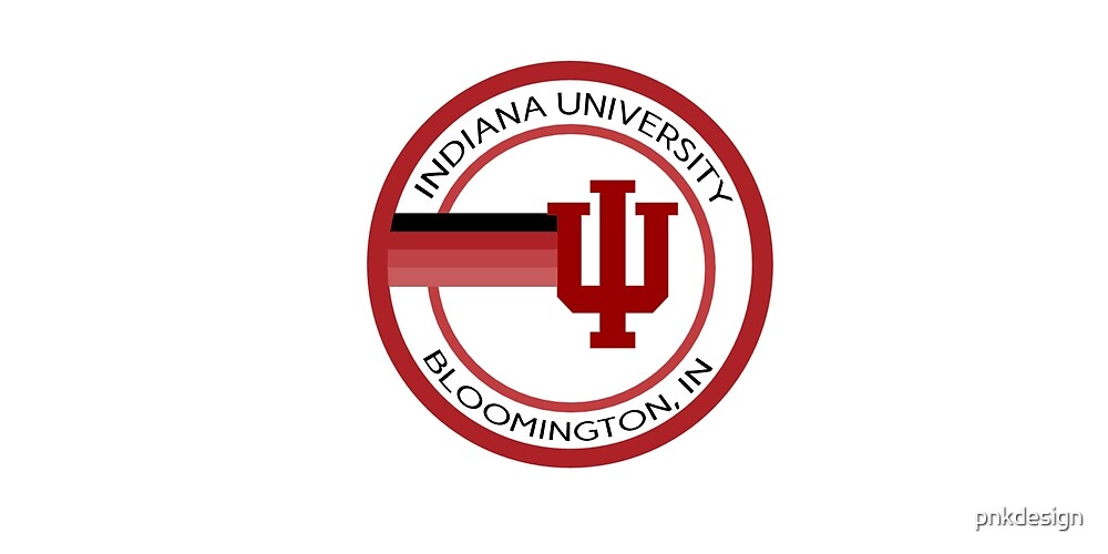 "Retro Indiana University Circle Sticker" by pnkdesign | Redbubble