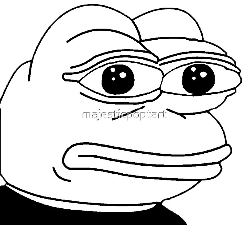 "Black and White Pepe" by majesticpoptart | Redbubble