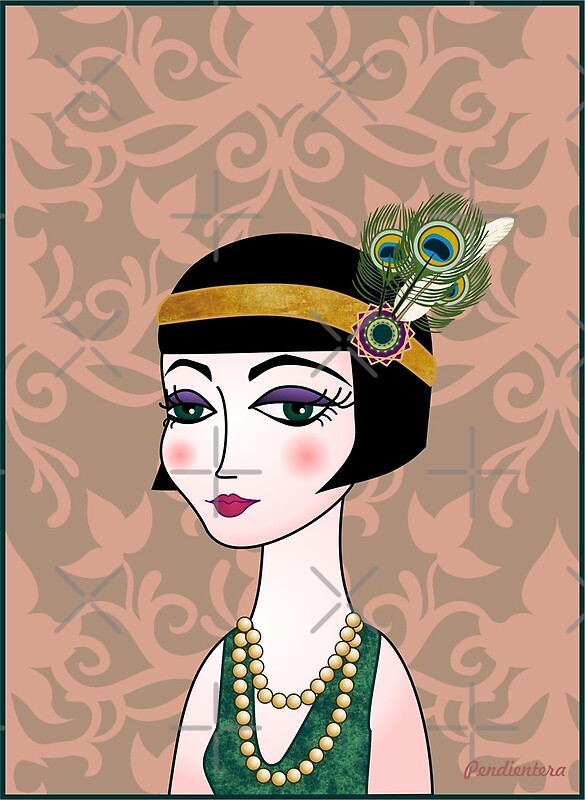"Lady Flapper" by Pendientera | Redbubble