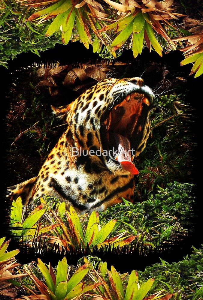 "Jaguar Roar Yawn" by BluedarkArt | Redbubble