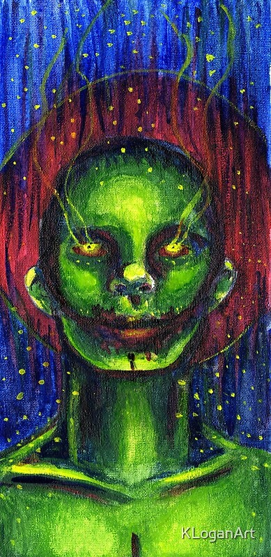 "Smiling Zombie" by KLoganArt | Redbubble