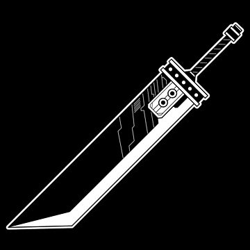 "Buster Sword (monochrome)" Photographic Print for Sale by Kat Bentley ...