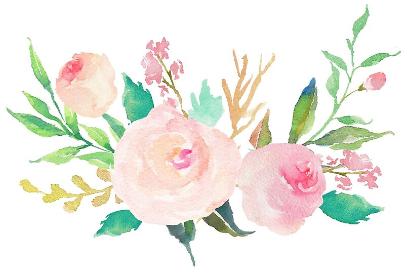 "Pastel Watercolor Flower Bouquet" by junkydotcom | Redbubble