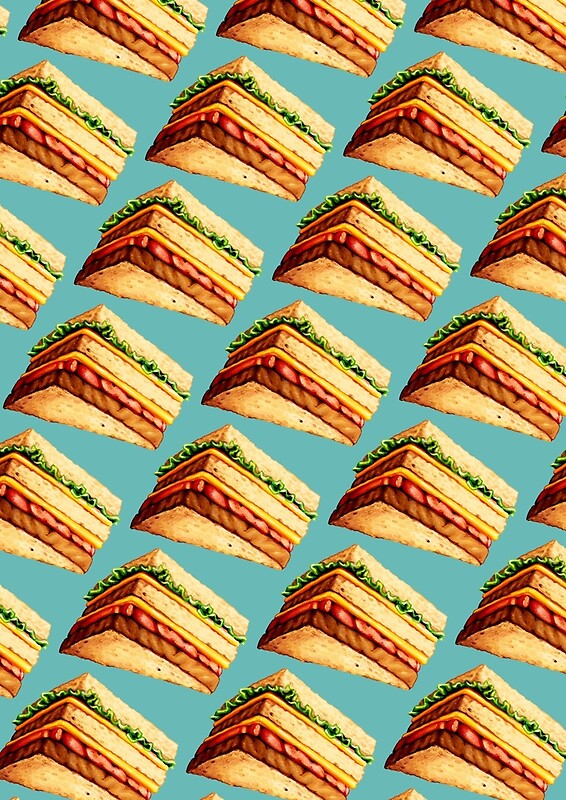 "Cheese Sandwich Pattern" by Kelly Gilleran | Redbubble