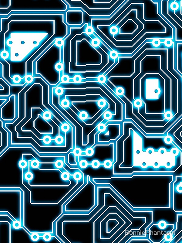 "Electron - glowing circuits" by BonniePhantasm | Redbubble