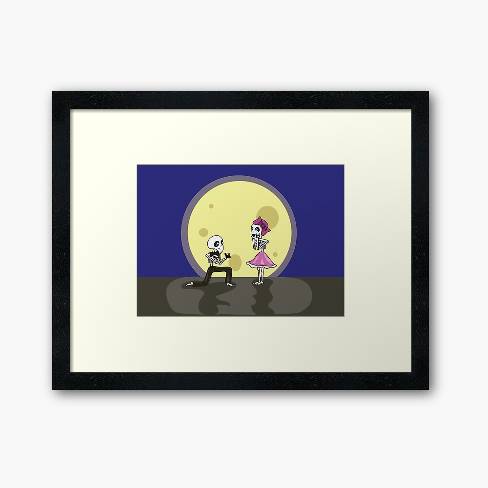 "Skeleton Proposal" Framed Art Print by mogencreative | Redbubble