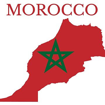 "Morocco Flag Map" Photographic Print for Sale by MKCoolDesigns MK | Redbubble
