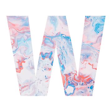"Marbled Letter W" Sticker for Sale by Yviemakes | Redbubble