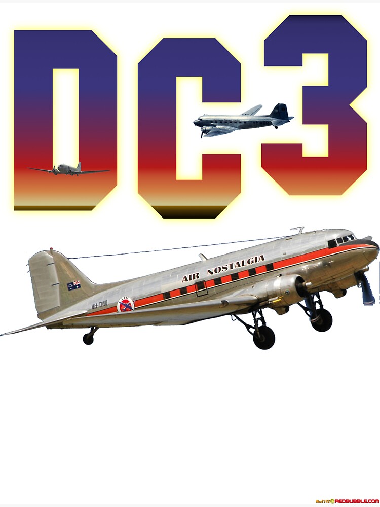 "DC3 T-shirt Design" Sticker by muz2142 | Redbubble