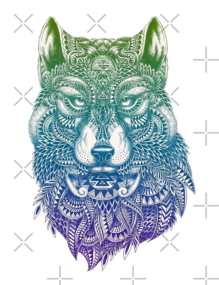 "Abstract Wolf" by HINKLE | Redbubble