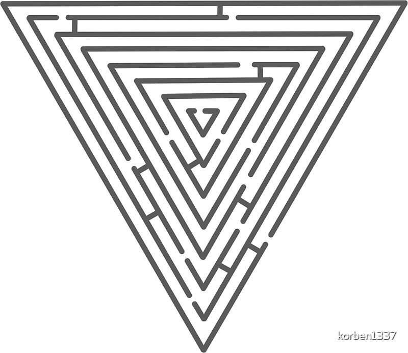 "Triangle Maze" Stickers by Ely Prosser | Redbubble
