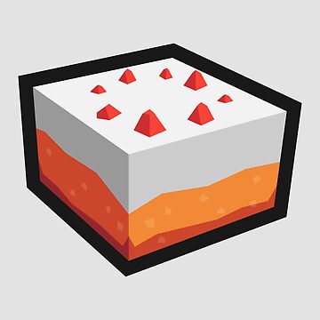 "Minecraft Cake" Art Board Print for Sale by DeadRhos | Redbubble