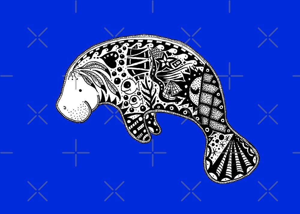"Manatee blue" by LuckiiArts | Redbubble