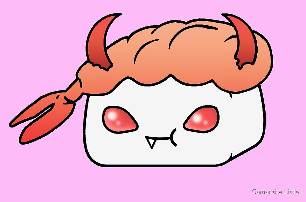 "Chibi Shrimp Nigiri" by Samantha Little | Redbubble