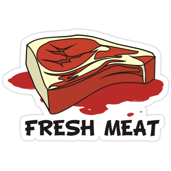 Fresh Meat Stickers By Aaron Mansfield Redbubble