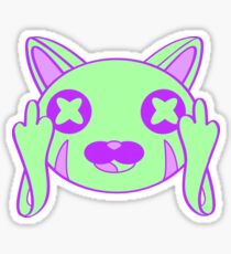 Middle Finger Cat: Stickers | Redbubble