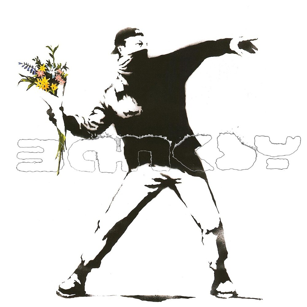 "Banksy Logo Design" by Louis Malouf | Redbubble