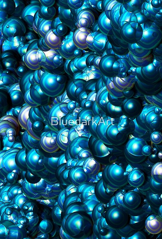 "Blue Bubbles Pattern Texture" by BluedarkArt | Redbubble