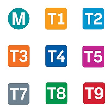 "Sydney Metro and Train Line Symbols" Sticker for Sale by in-transit ...