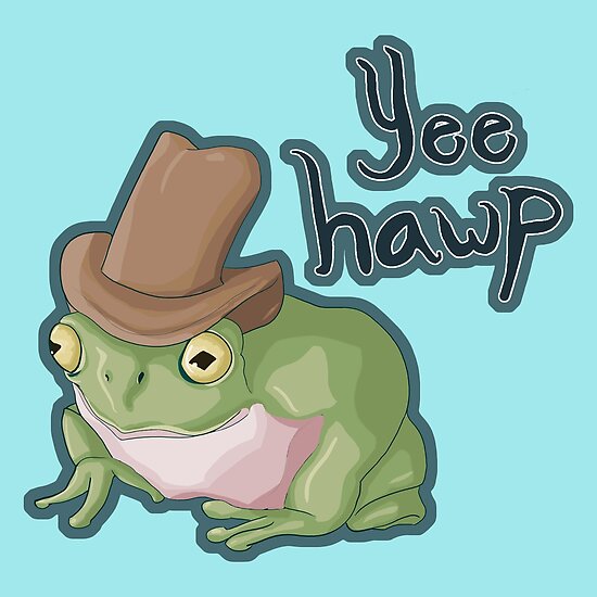 "Yeehaw Frog" Poster by BigChonc | Redbubble