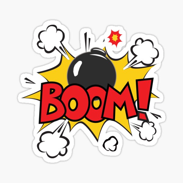 Boom Pow Stickers | Redbubble