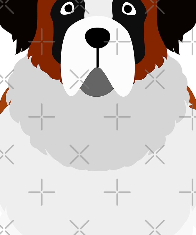 "Saint Bernard Dog Face Mask" by Rumbledesign | Redbubble
