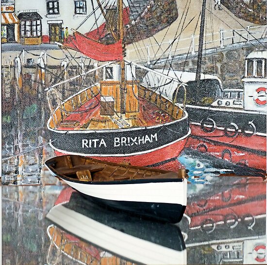 "Model boat & painting" by Woodie | Redbubble