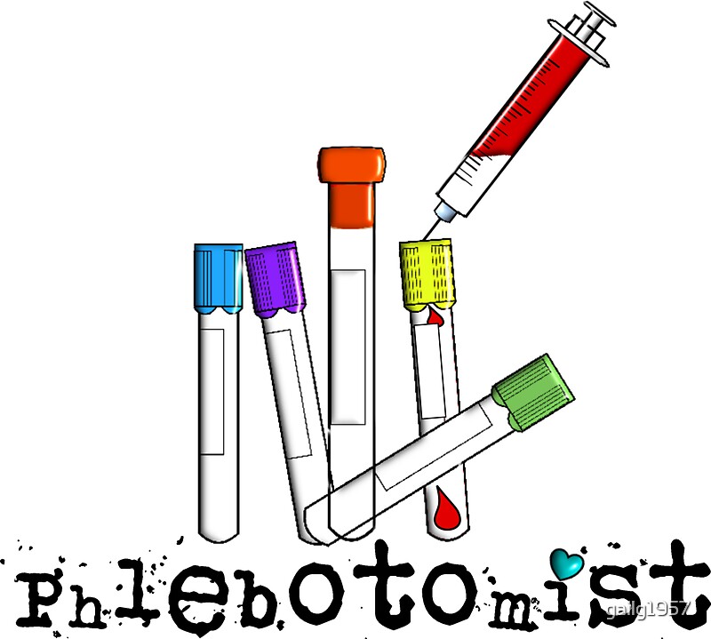 "Phlebotomist Vacutainer Art" Stickers by Gail Gabel, LLC | Redbubble