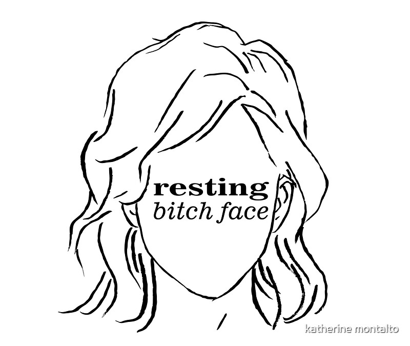 "Resting Bitch Face (RBF)" Stickers by katherine montalto | Redbubble