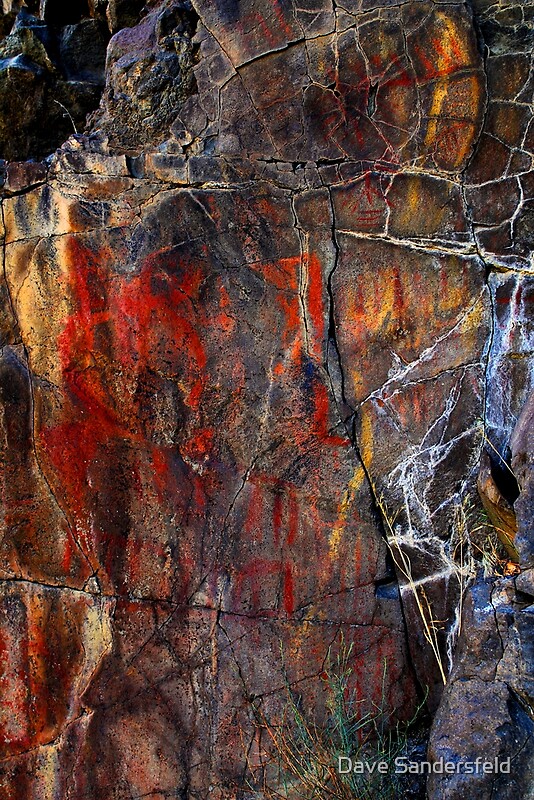 "A very colorful rock art panel in Oregon" by Dave Sandersfeld | Redbubble