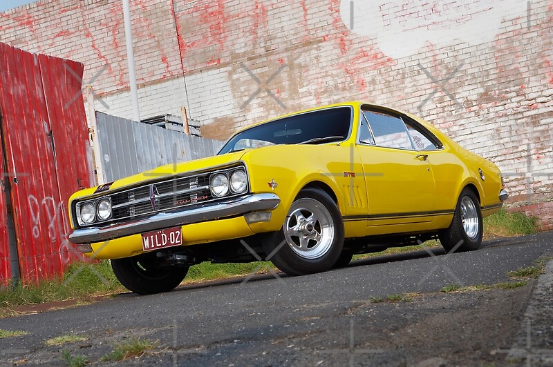 "Yellow Holden HK Monaro" by John Jovic | Redbubble