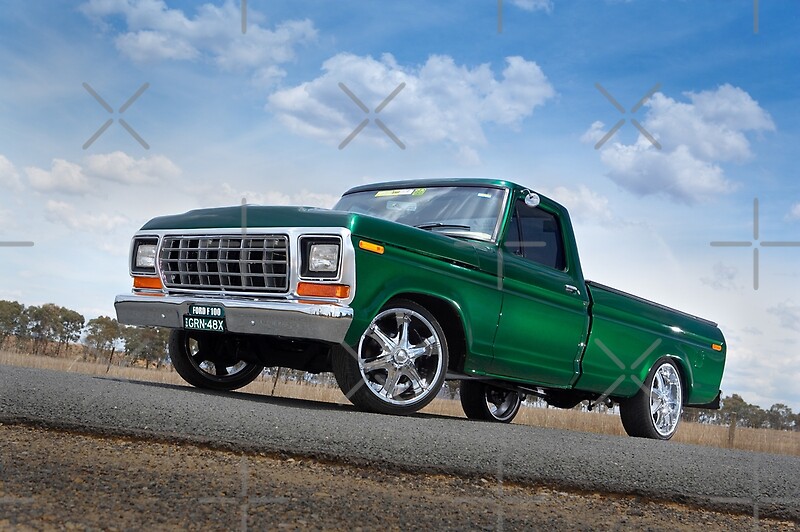 "Green Ford F100 Pickup" by John Jovic | Redbubble