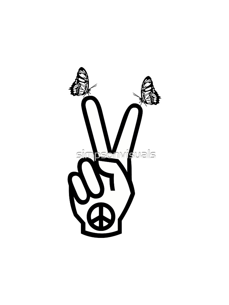 "Peace Sign Butterflies" by simpsonvisuals | Redbubble