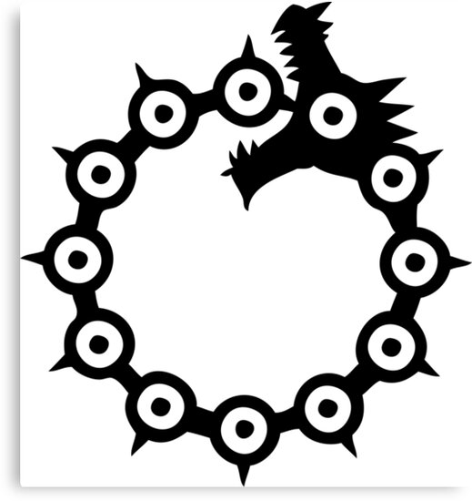 "The Seven Deadly Sins - The Dragon Sin of Wrath (Black)" Canvas Print ...