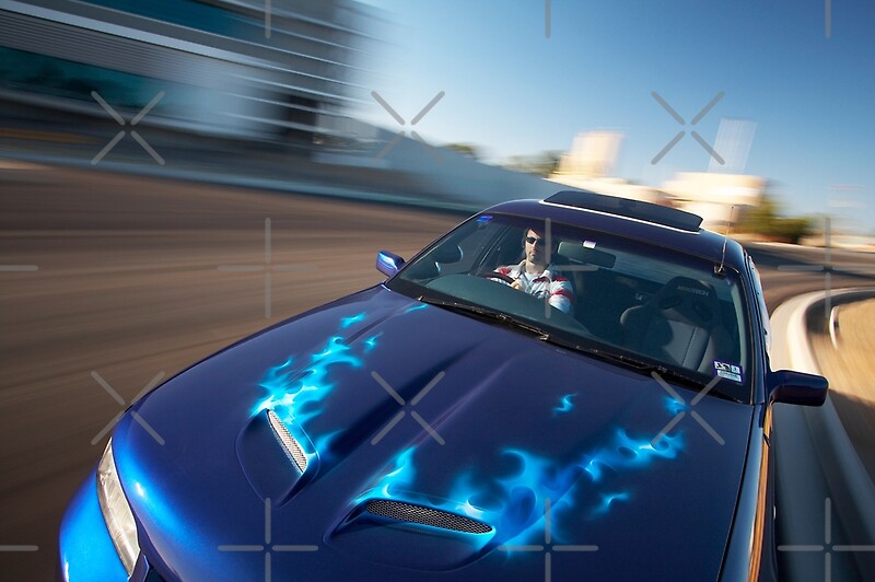"Blue Flames Holden Commodore Ute" by John Jovic | Redbubble