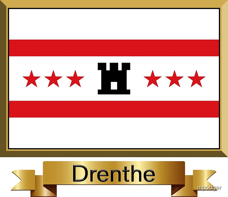 "Drenthe Flag Gifts, Stickers & Products - Named" by mpodger | Redbubble