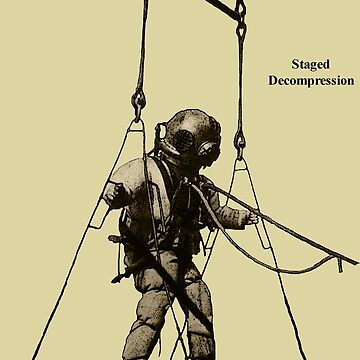 "Vintage Mark V Diver with Diving Helmet on a Decompression Stage ...