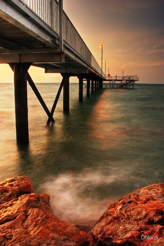 ""Knightcliffe Jetty" - at sunset - Darwin" by Ohlordi | Redbubble