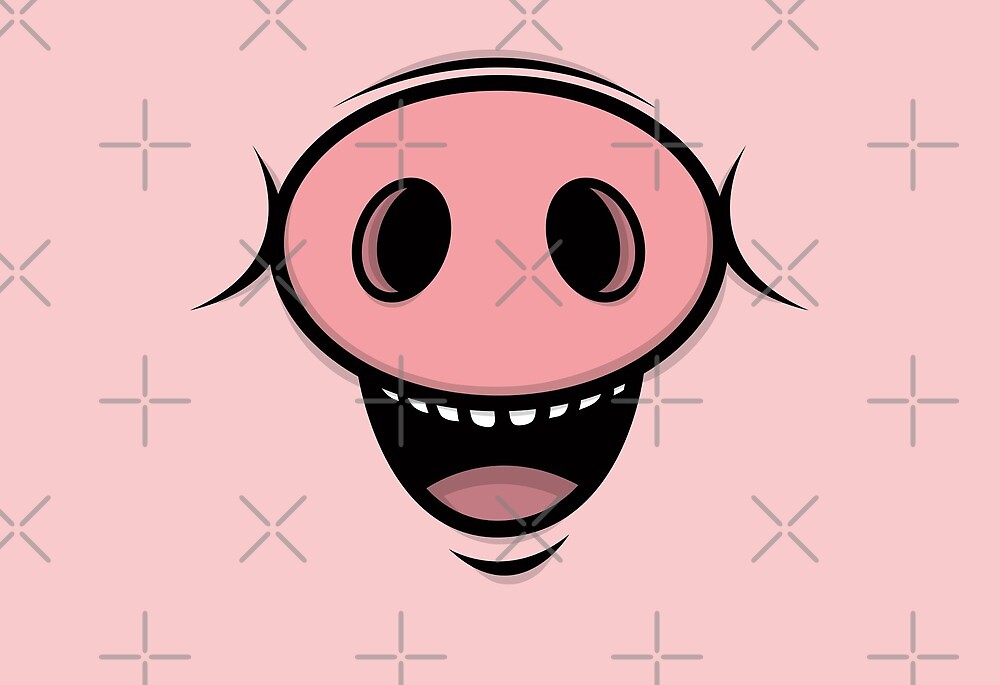 "Pig Piglet Face Nose Mouth" by Khal1 | Redbubble