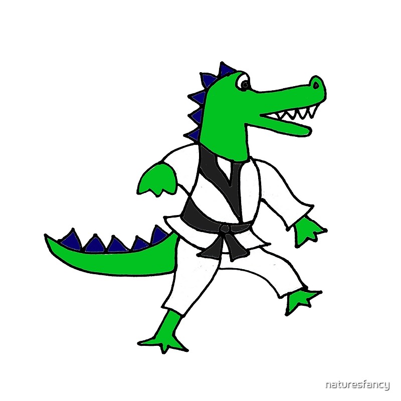 "Funny Cool Karate Alligator" by naturesfancy | Redbubble