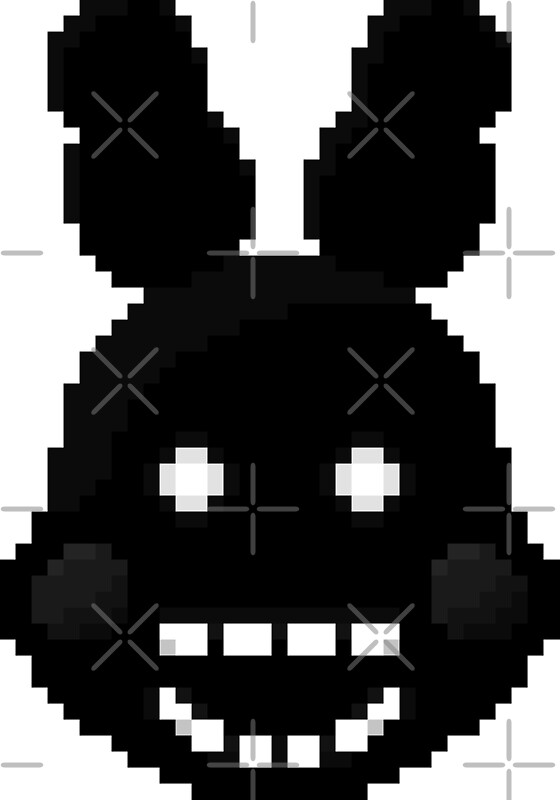 "Five Nights at Freddy's 2 - Pixel art - Shadow Bonnie" Stickers by ...