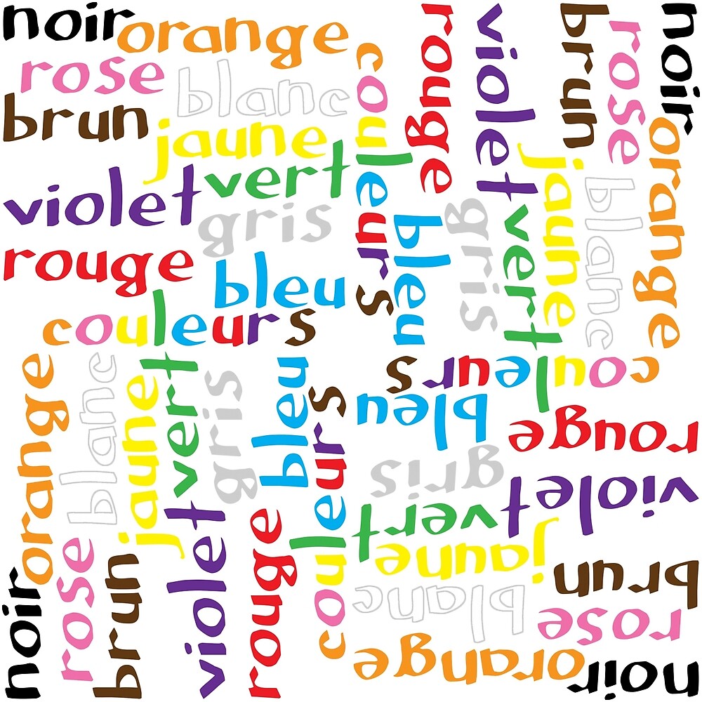 "French colour words IV" by GreenNote | Redbubble