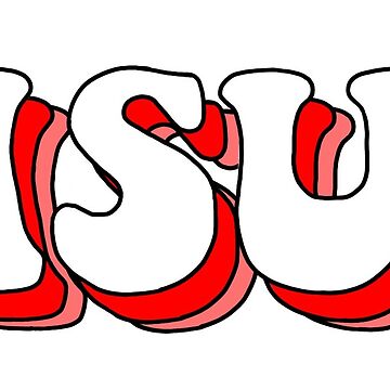 "ISU " Sticker for Sale by mmcgreal15 | Redbubble