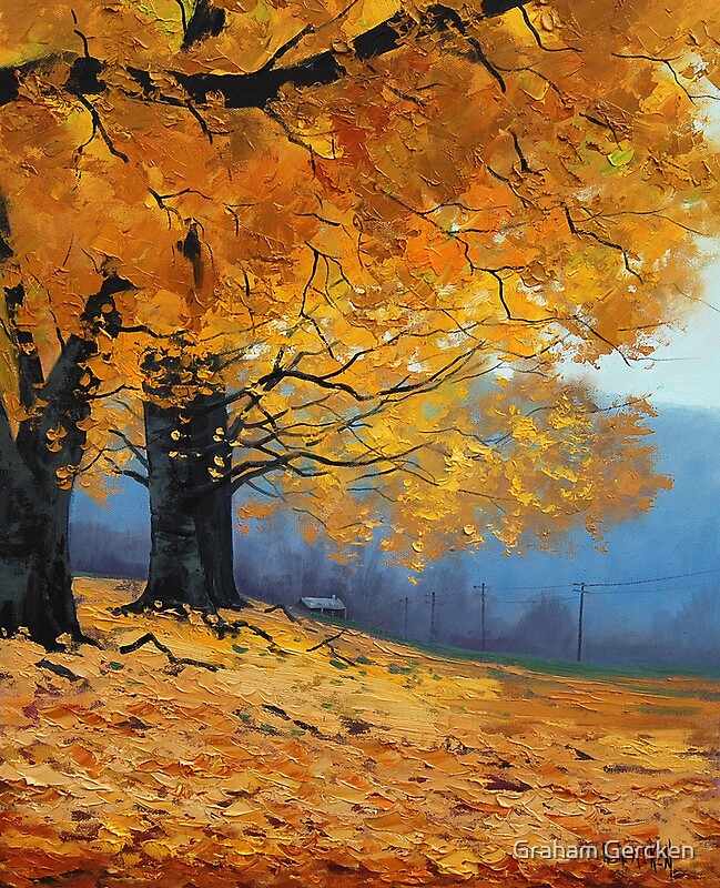 "Golden Fall Trees" by Graham Gercken | Redbubble