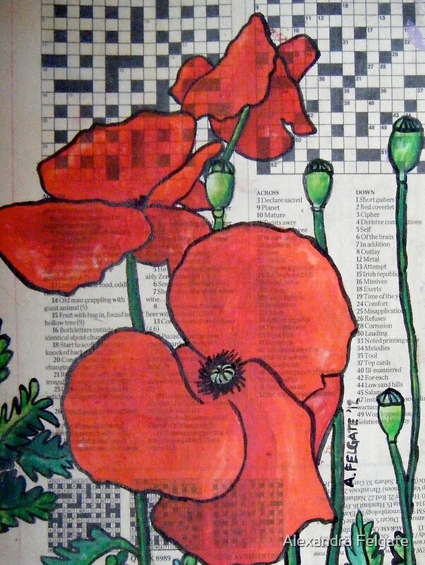 "A Poppy Crossword" by Alexandra Felgate | Redbubble