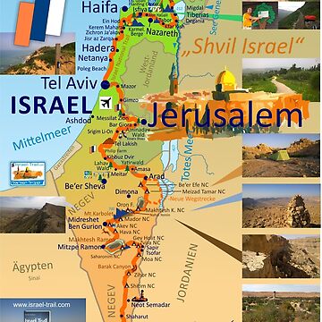 "Israel National Trail Map, Shvil Israel Map" Poster by Ch-Seebauer ...